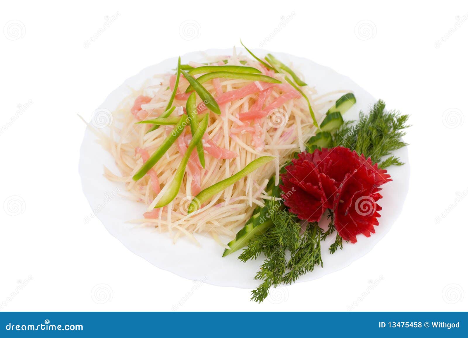 Chinese Food. Raw Potato Salad. Stock Photo - Image of beet, dish: 13475458