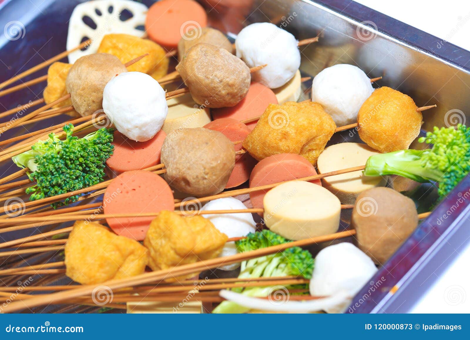 Chinese Foods Roast String in Metal Plate Stock Image - Image of ...