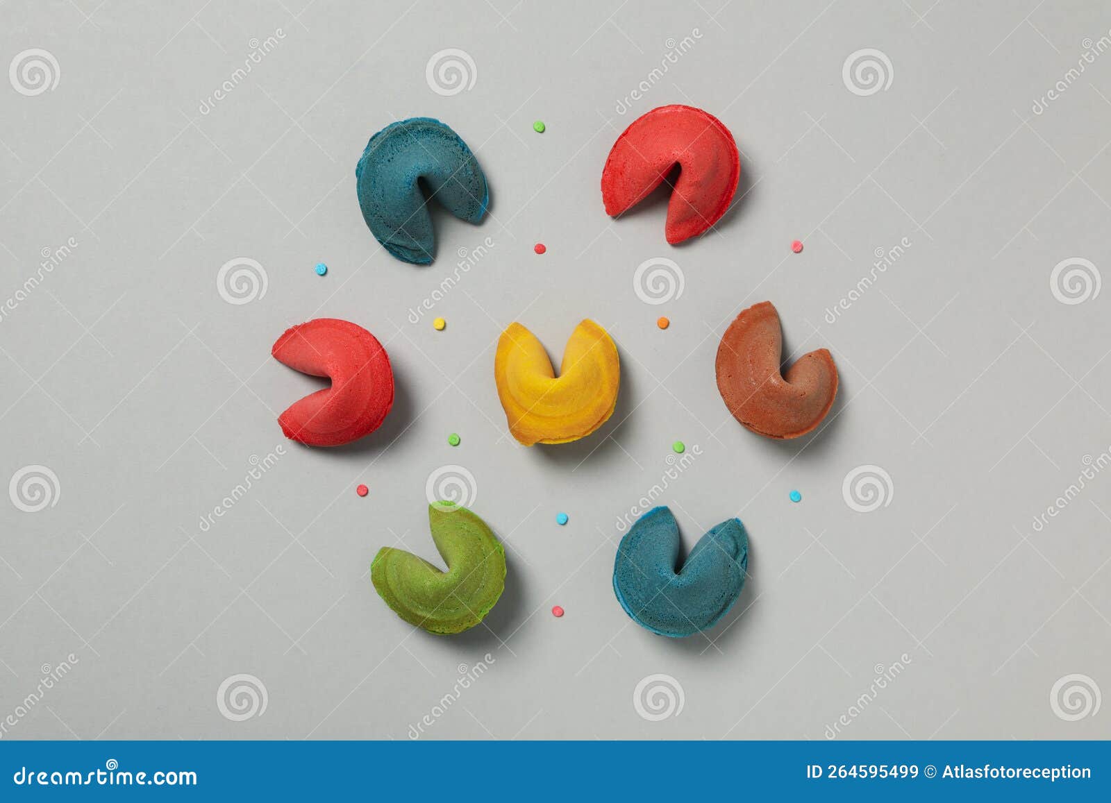 Chinese Fortune Cookies with Prediction Words, Top View Stock Image ...