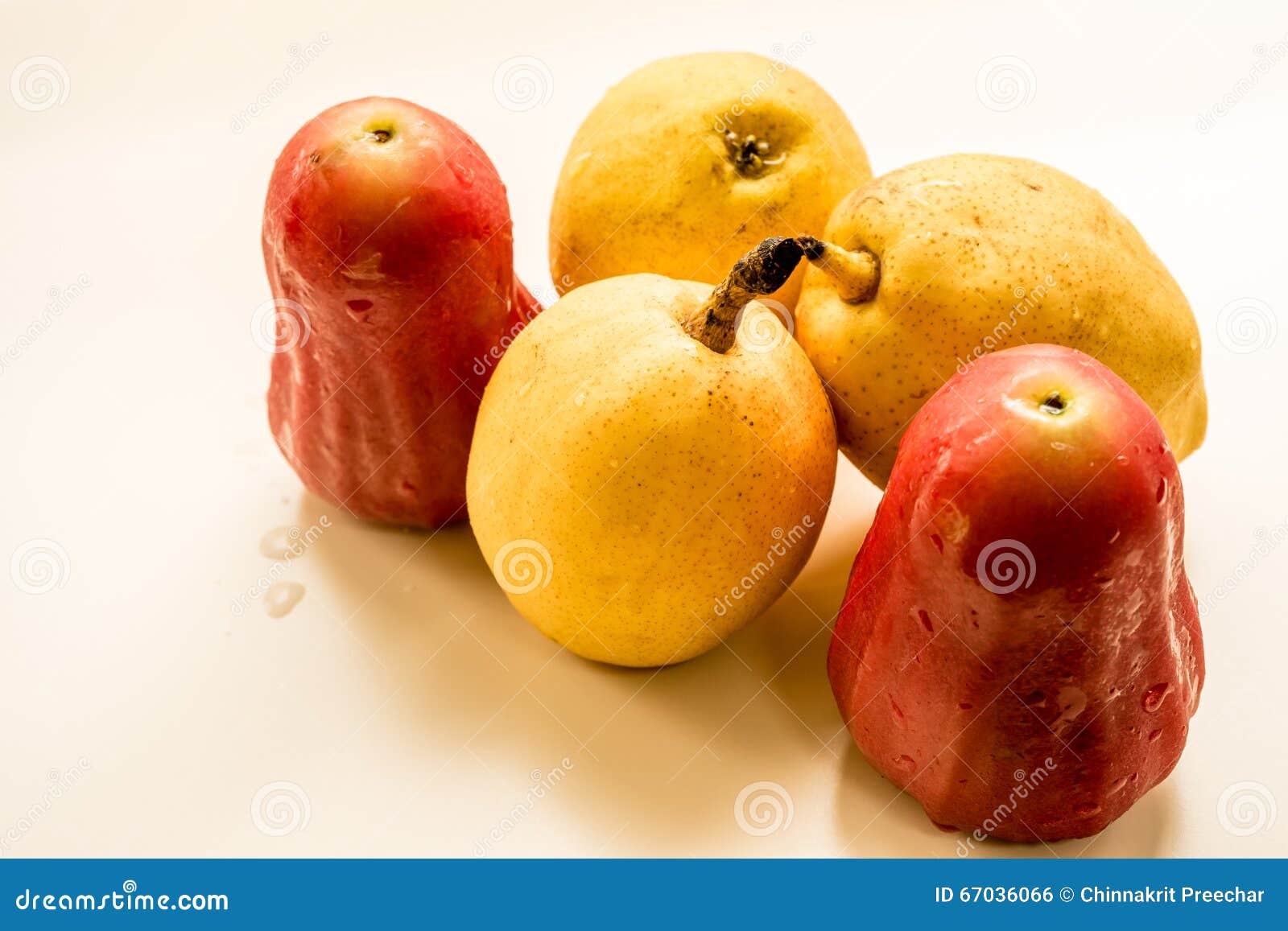 Chinese Fragrant Pear with Thai Rose Apple Stock Photo - Image of ...