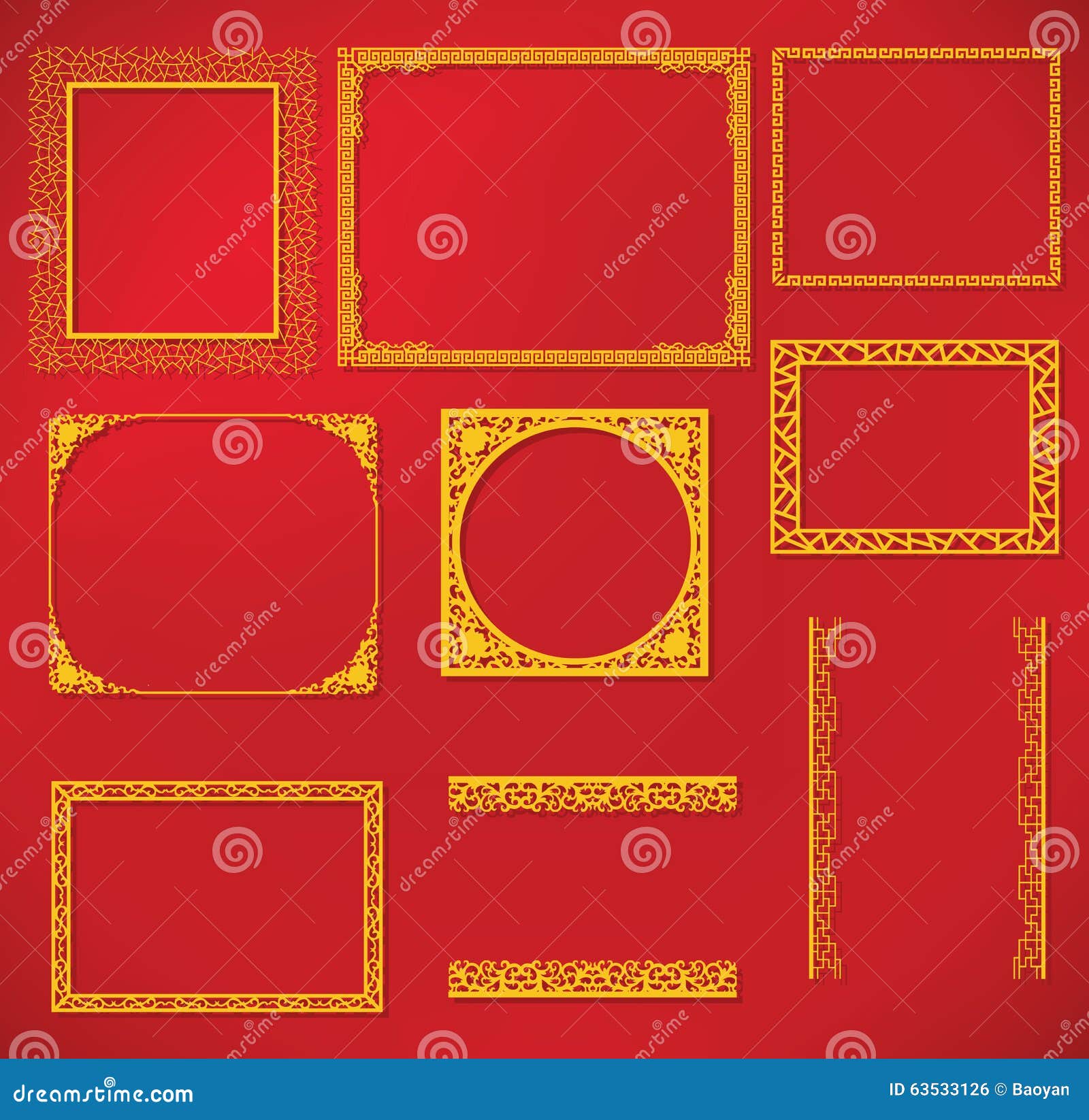 Chinese frame stock vector. Illustration of decoration - 63533126
