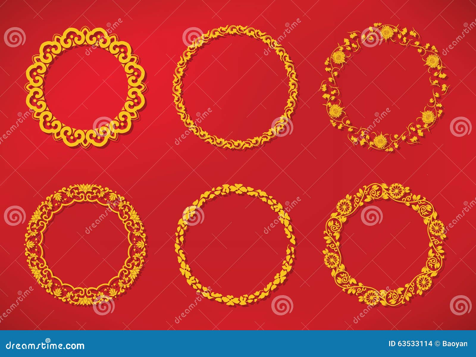 Chinese frame stock vector. Illustration of vector, decoration - 63533114