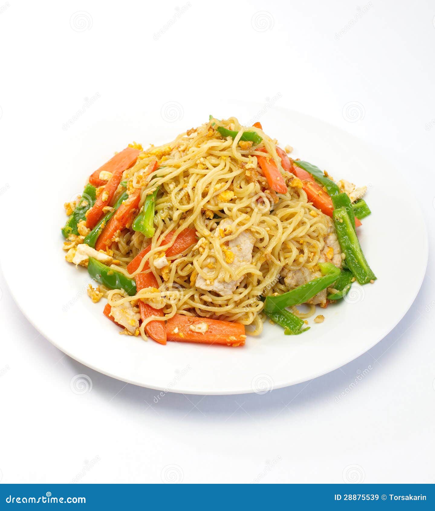 Chinese fried noodles stock image. Image of plate, onion - 28875539
