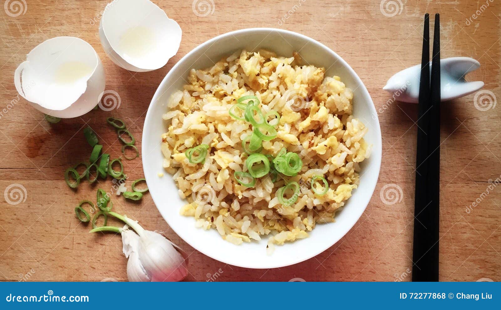 Chinese fried rice stock photo. Image of garlic, rice - 72277868