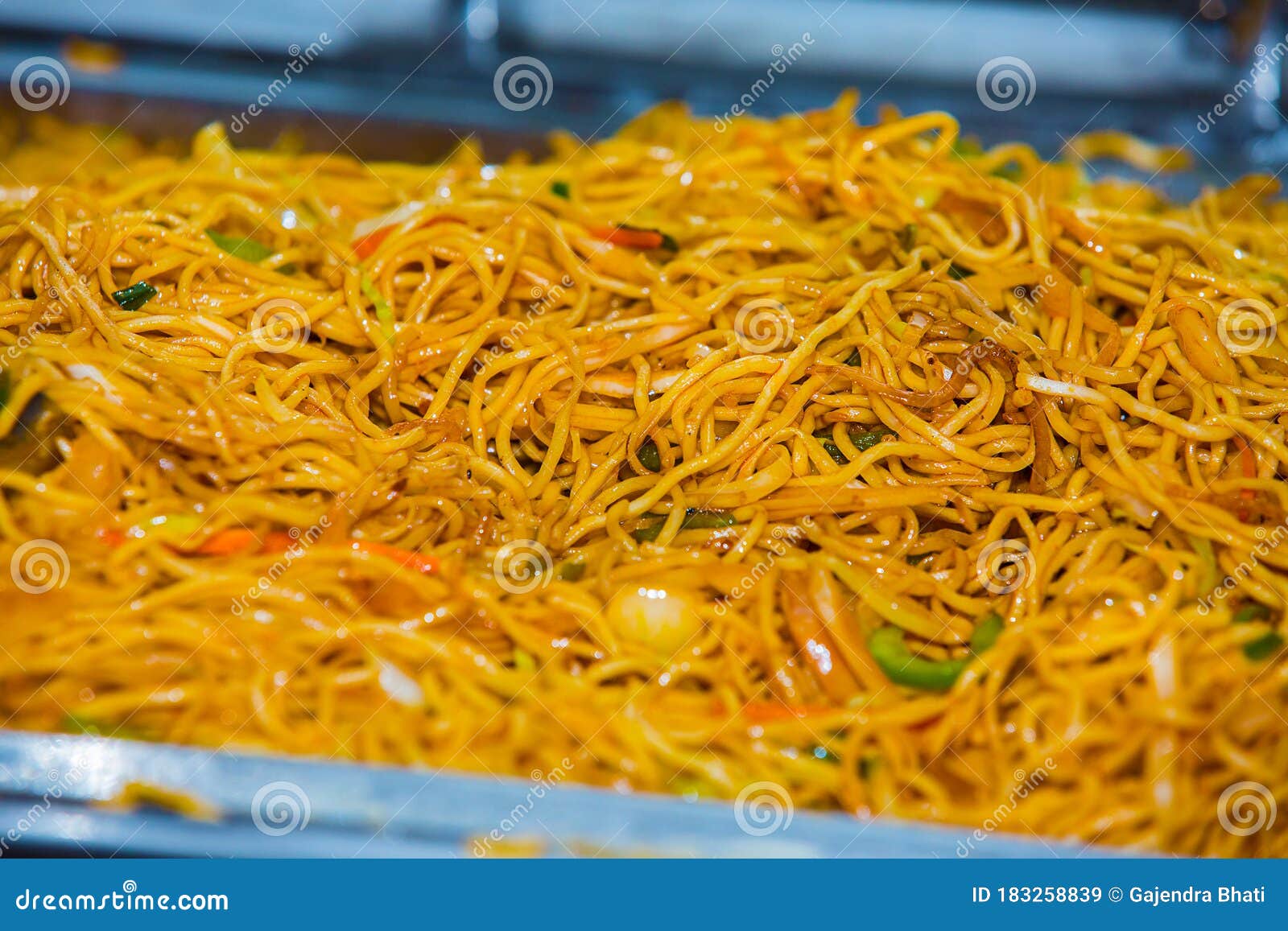 Chinese Fried Vegetable Hakka Noodle Dish Stock Image - Image of ...