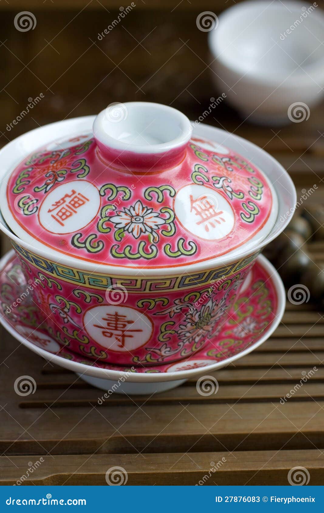A Chinese Gaiwan with Tea on a Tea Table Stock Image - Image of ...
