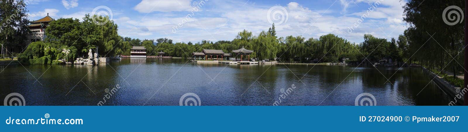 Chinese garden building stock photo. Image of color, plant - 27024900
