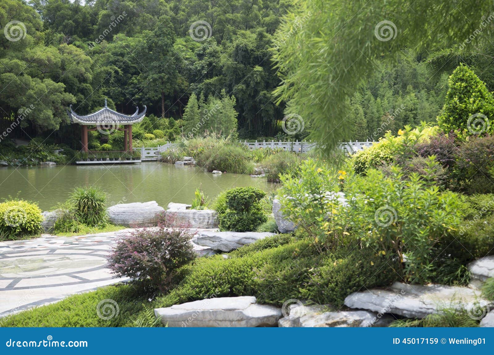 Chinese garden design stock image. Image of lake, exterior - 45017159