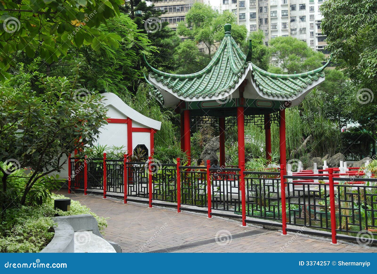 Chinese Garden Pavilion stock image. Image of parks, gazebo - 3374257