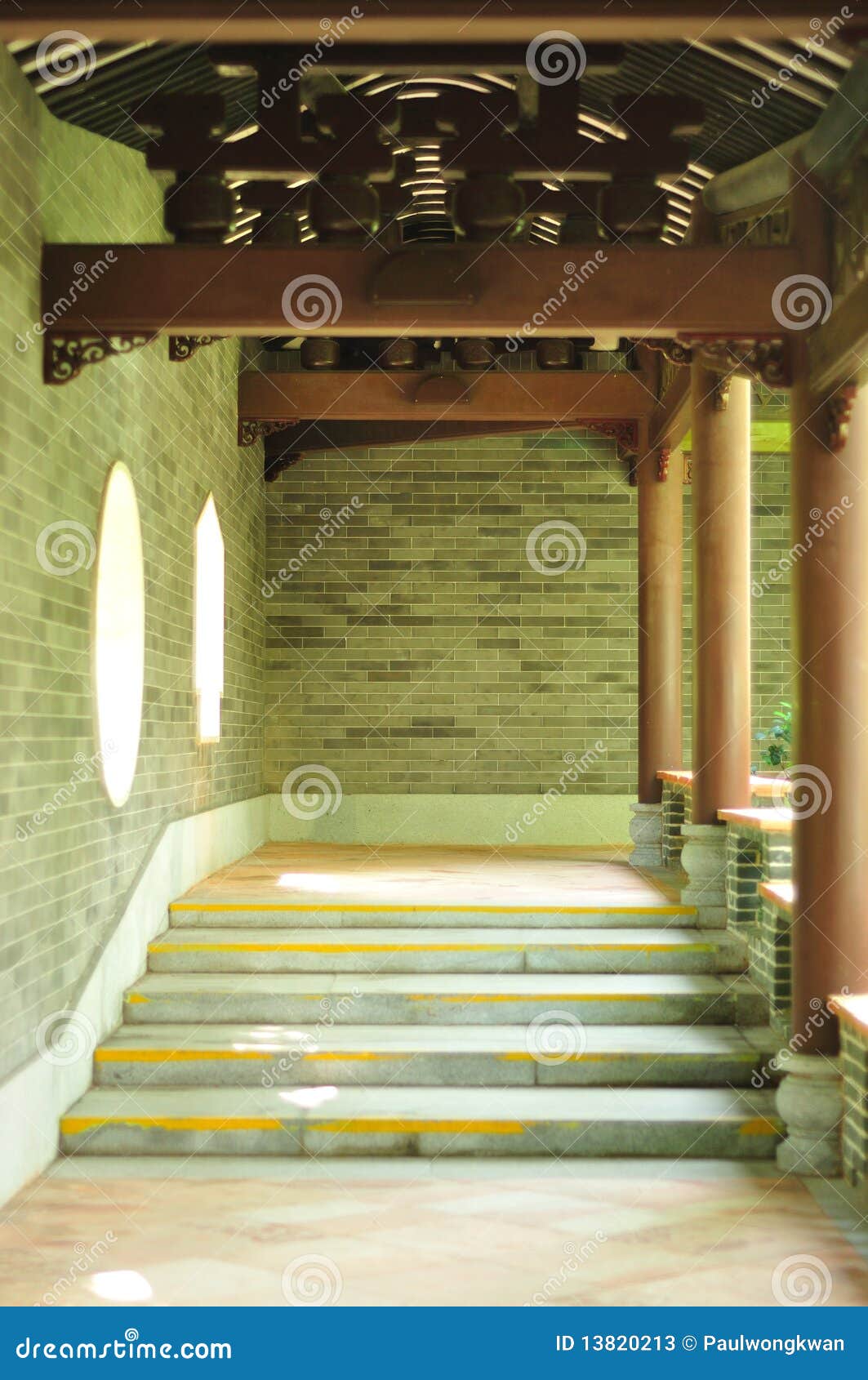 Chinese Garden Walkway stock image. Image of architecture - 13820213