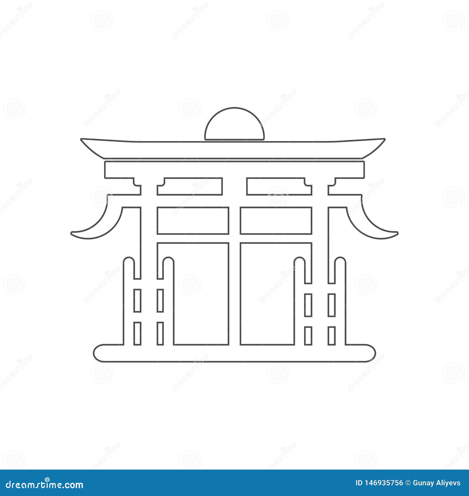 Chinese Gate Icon. Element of China for Mobile Concept and Web Apps ...