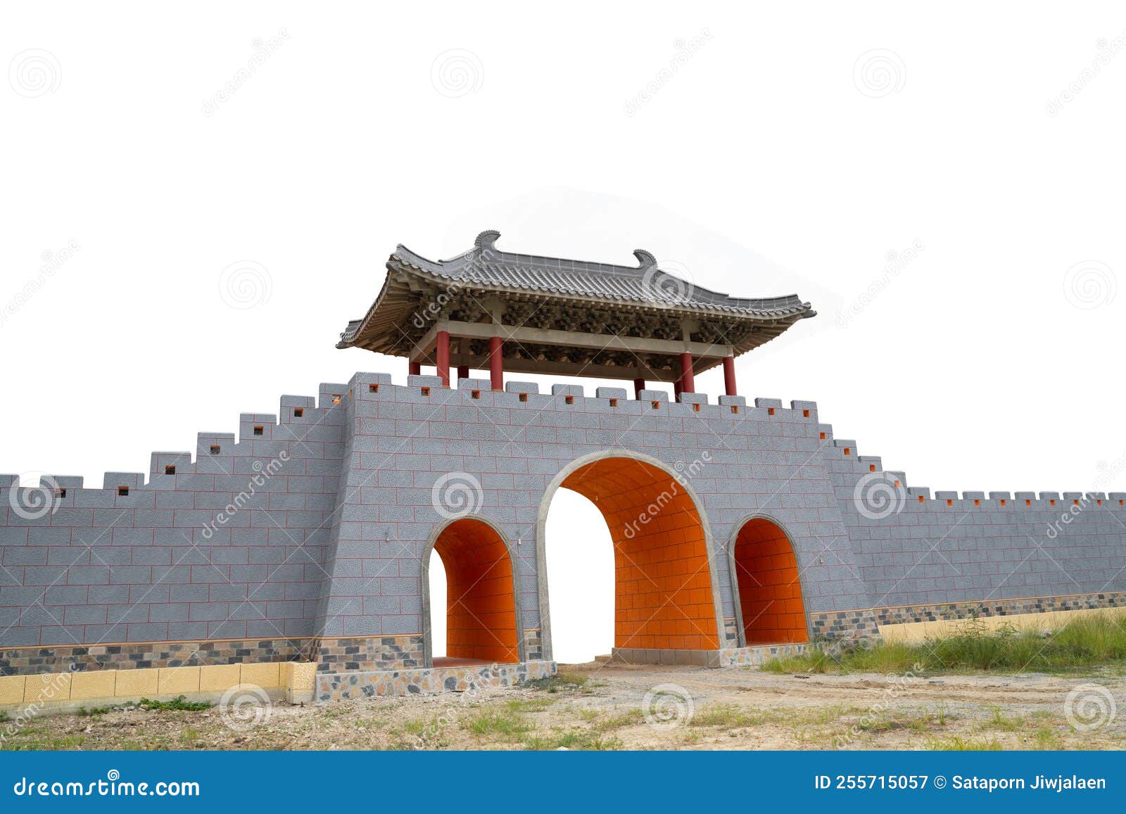 Chinese Gate Isolated on White Stock Image - Image of design ...