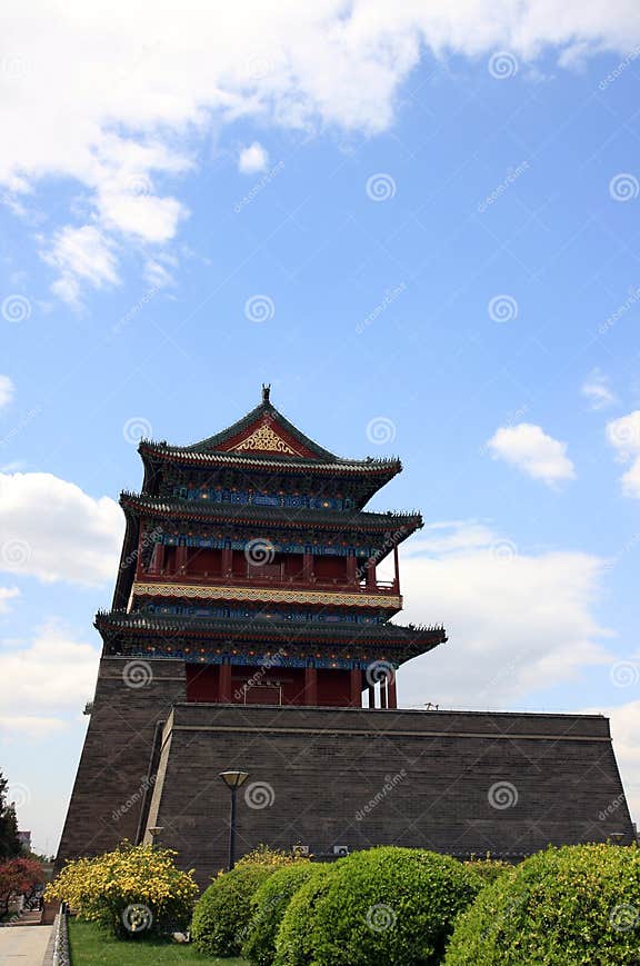 Chinese Gate Tower stock photo. Image of architecture - 10894582