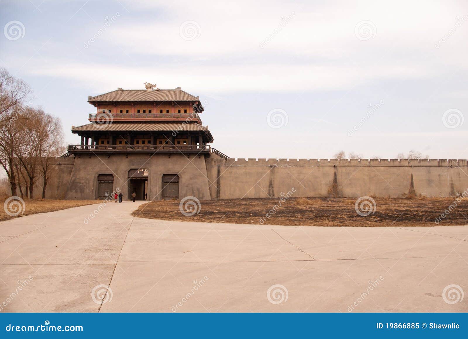 Chinese gate tower stock image. Image of fortress, stronghold - 19866885