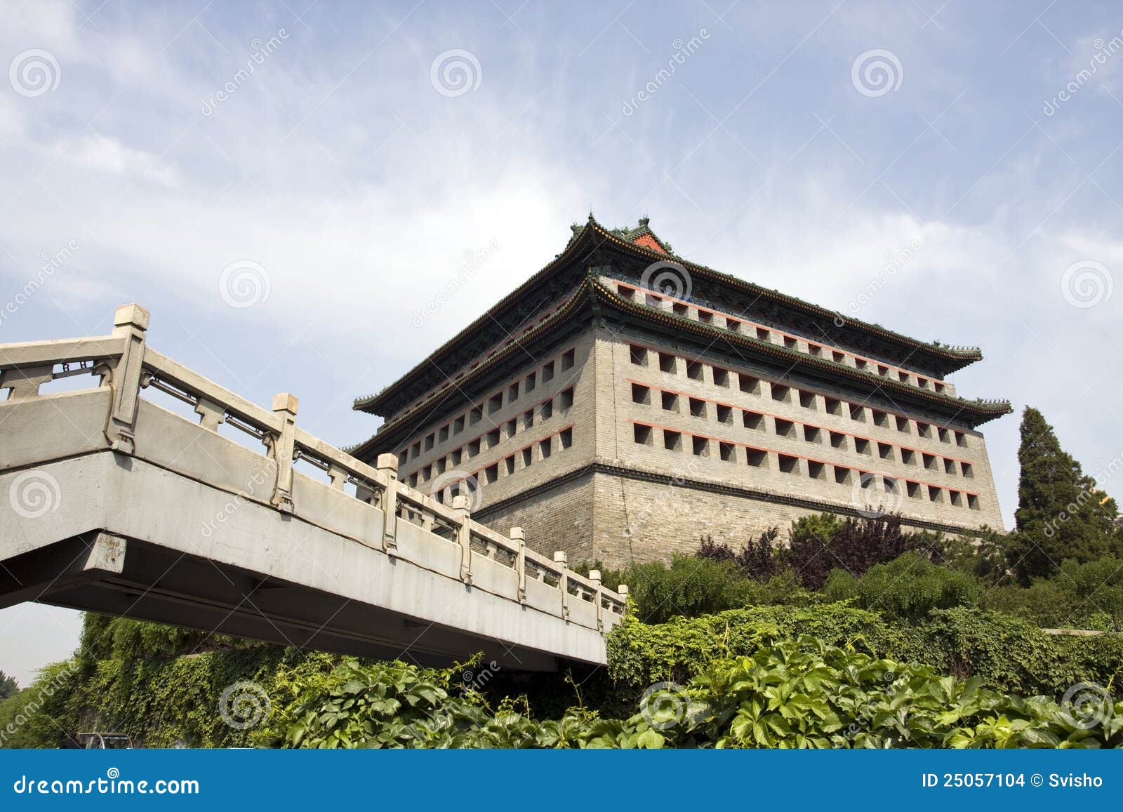 Chinese gate tower stock photo. Image of pillar, fortress - 25057104
