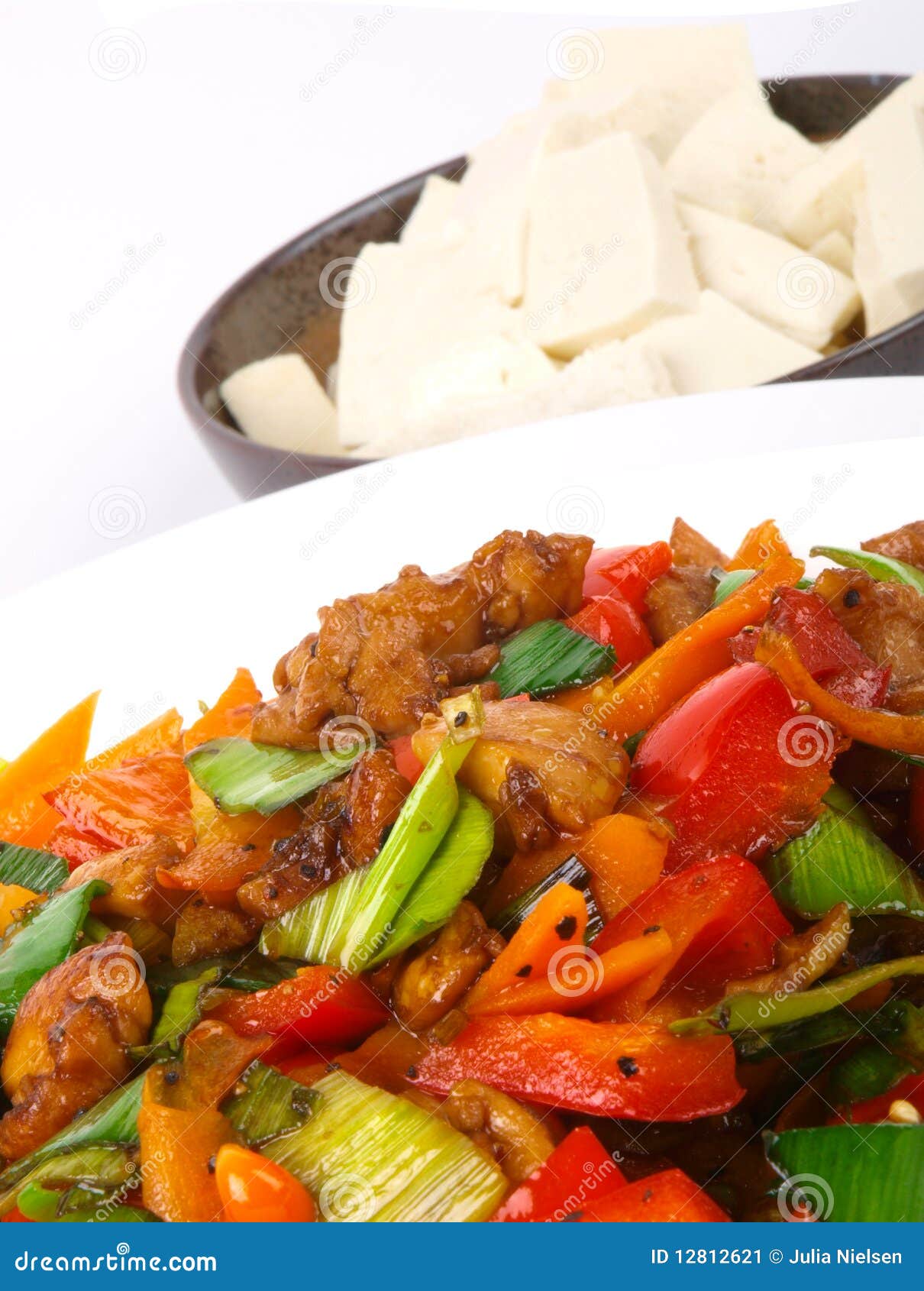 Chinese Gebraden Kip Met Groenten. Stock Afbeelding - Image of ...