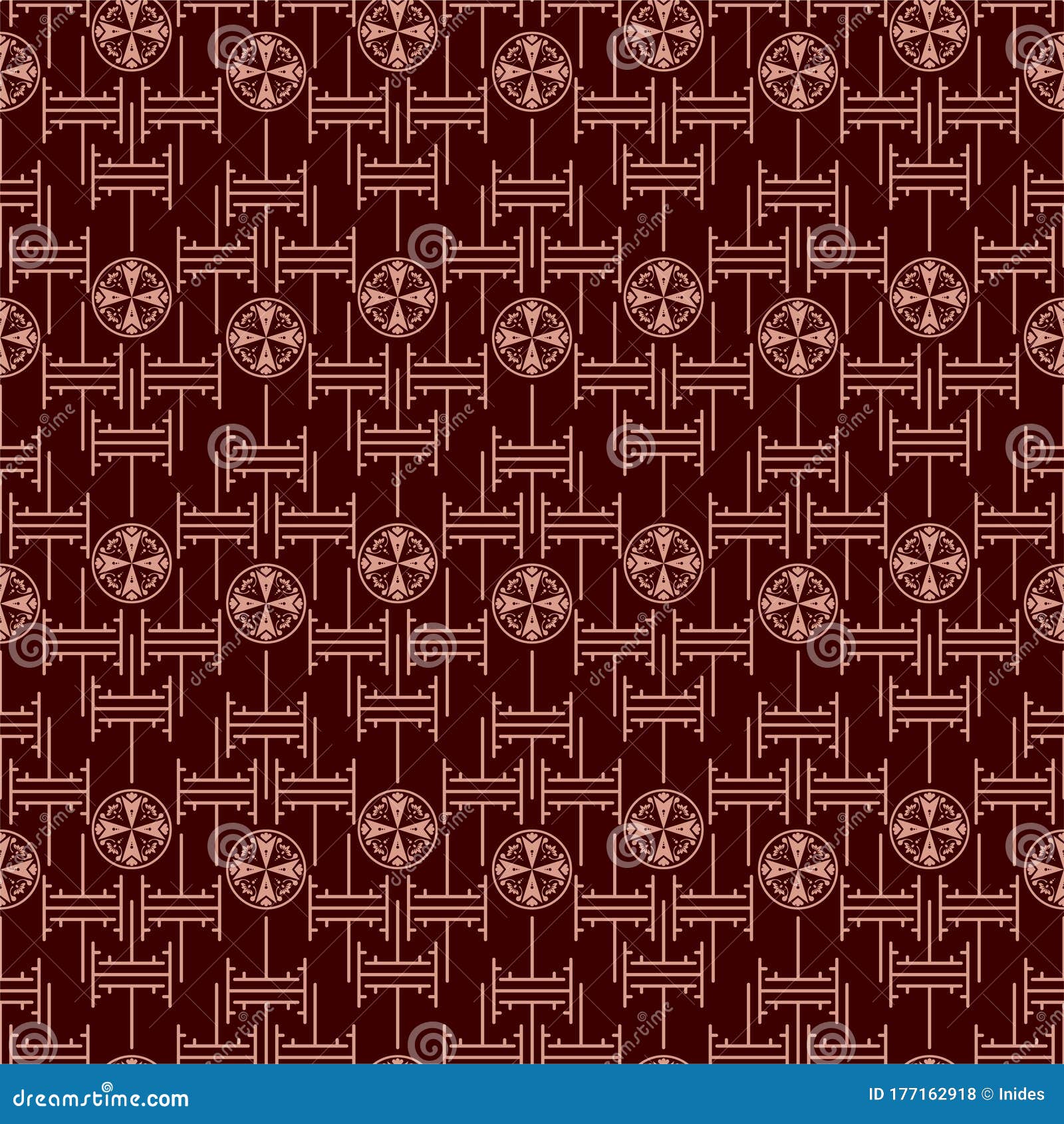 Chinese Geometric Background Seamless Pattern Vector. Stock Vector ...