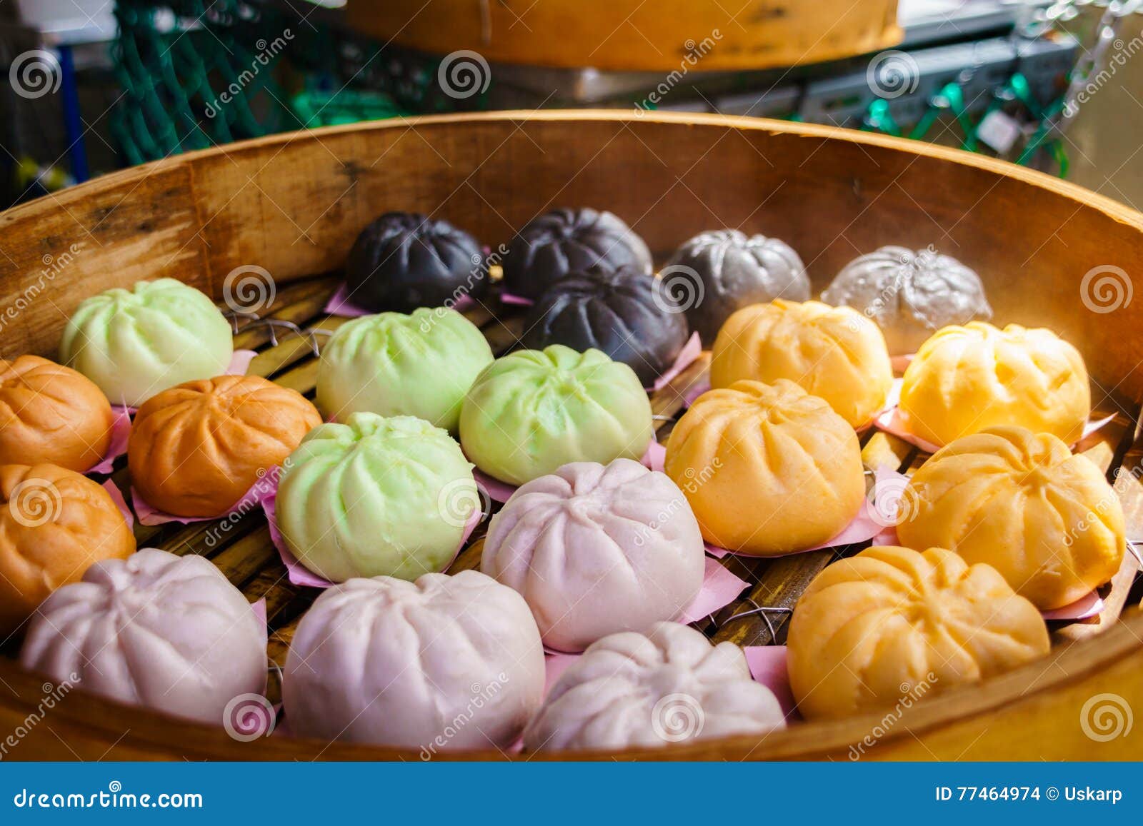 Chinese Gestoomde Broodjes in De Stad Van China Stock Foto - Image of ...