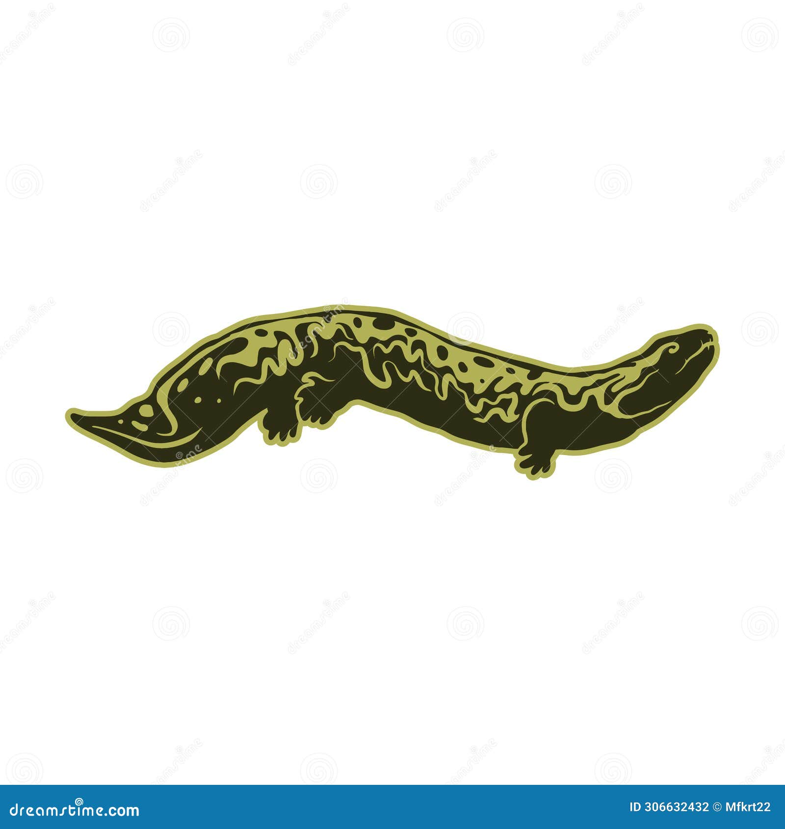 Chinese Giant Salamander, Hellbender Icon, Salamander Vector Design ...