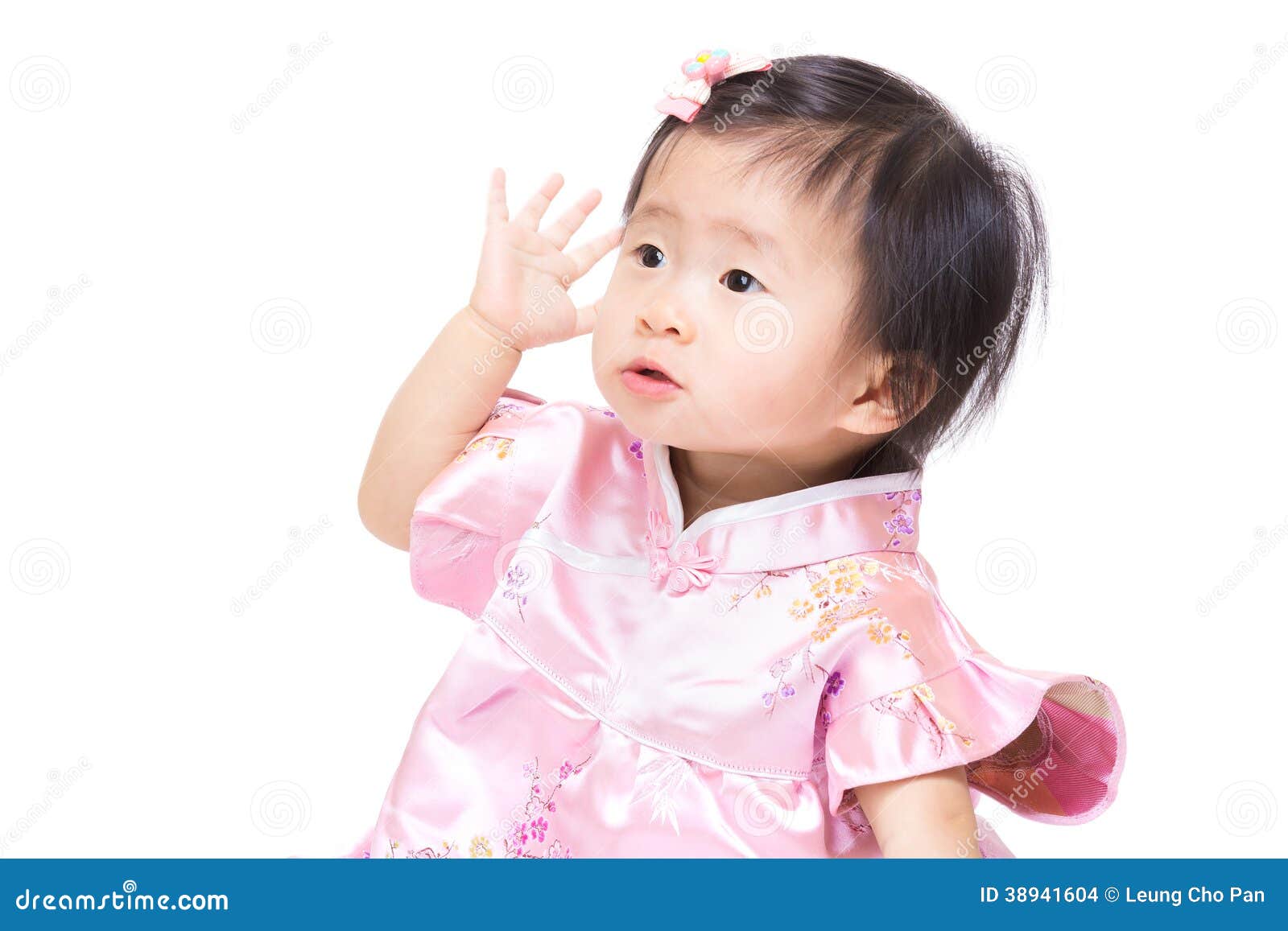 Chinese girl hand up stock photo. Image of female, cute - 38941604