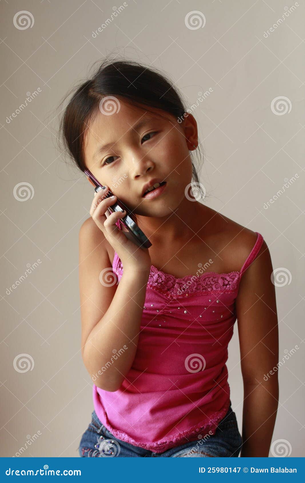 Chinese girl on phone stock image. Image of asian, female - 25980147