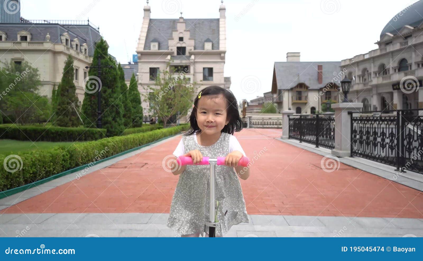 Chinese Girl is Riding a Scooter Stock Footage - Video of speed, happy ...
