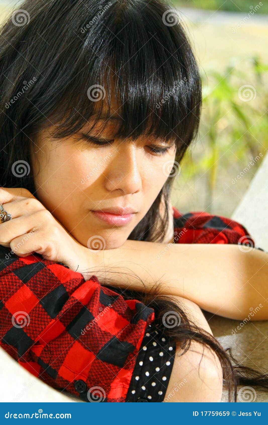 A Chinese Girl Who is Very Sad Stock Image - Image of face, feminine ...