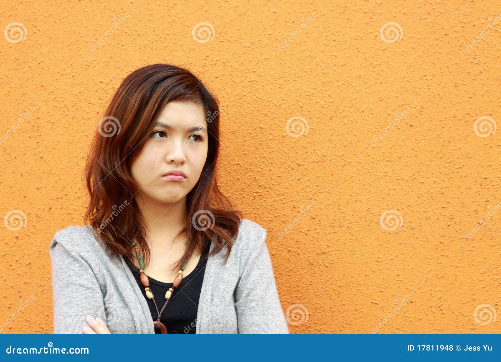 A Chinese Girl Who is Very Sad Stock Photo - Image of face, oriental ...