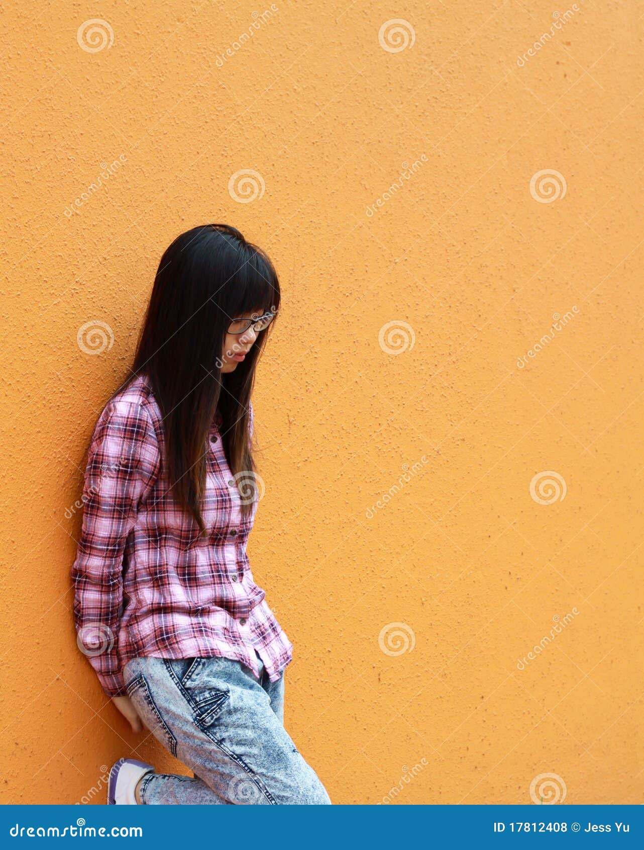 A Chinese Girl Who is Very Sad Stock Photo - Image of lady, concern ...