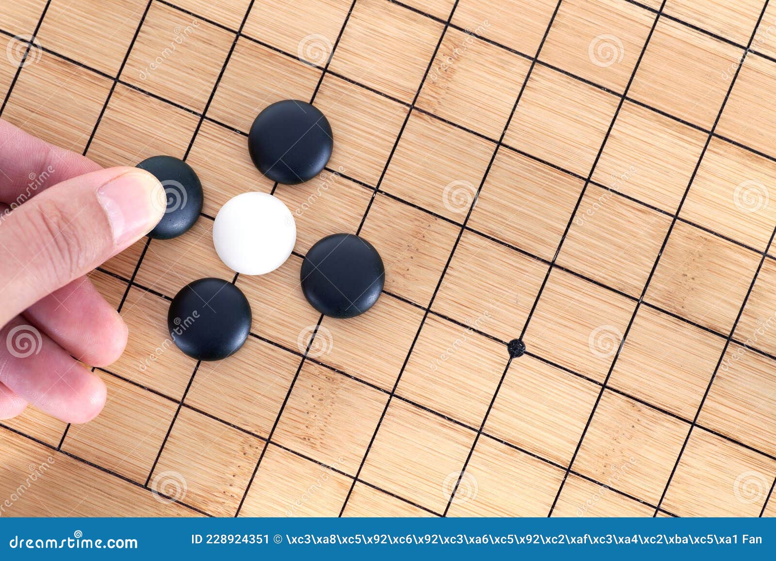 Chinese Go Game on table stock image. Image of intelligence - 228924351
