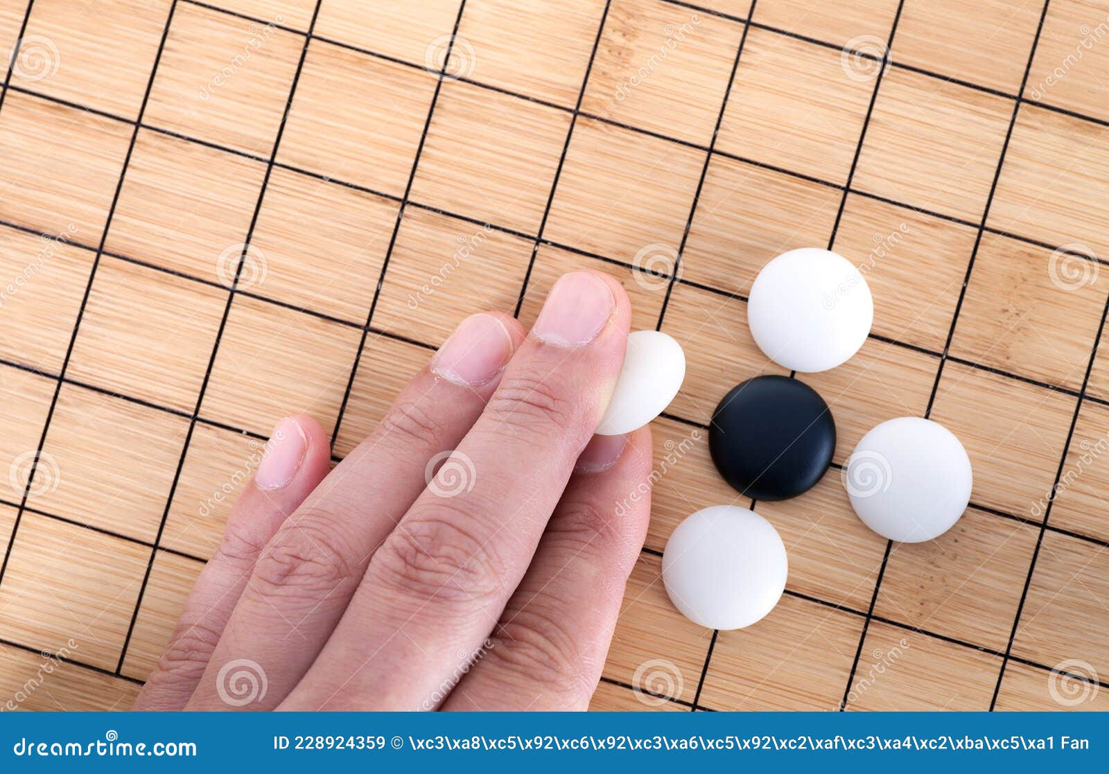 Chinese Go Game on table stock image. Image of game - 228924359