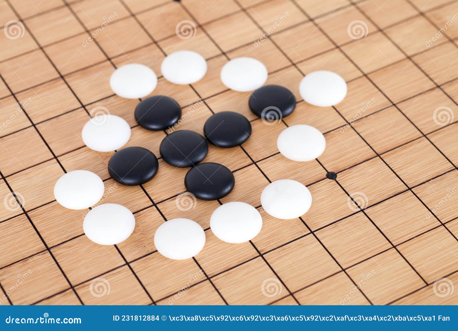 Chinese Go Game on table stock photo. Image of steps - 231812884