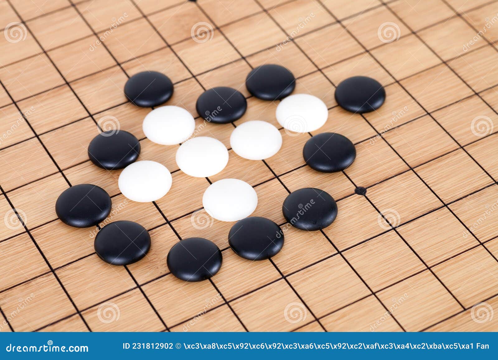 Chinese Go Game on table stock photo. Image of white - 231812902