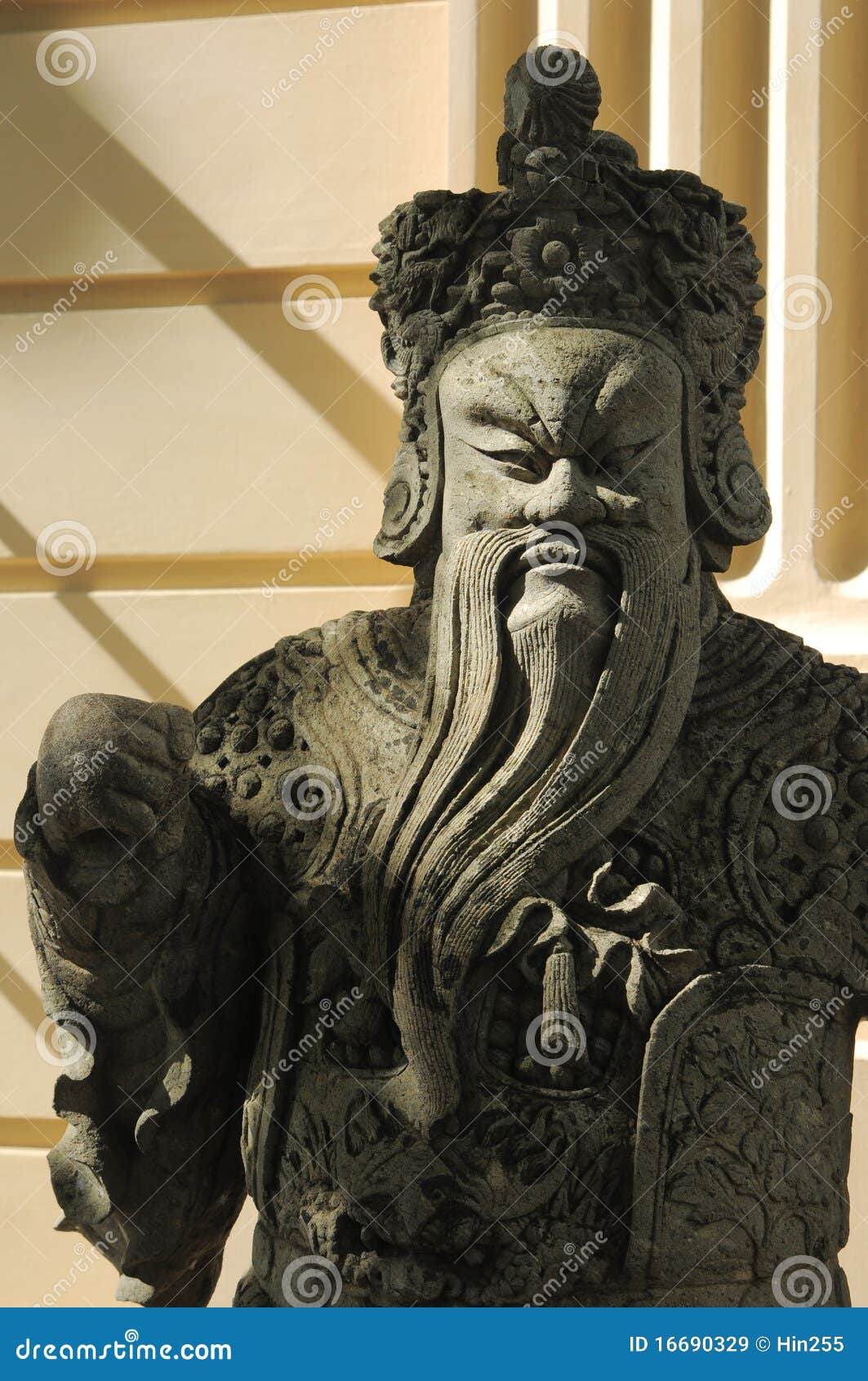 Chinese God and Nature Light in Thai Temple Stock Image - Image of ...