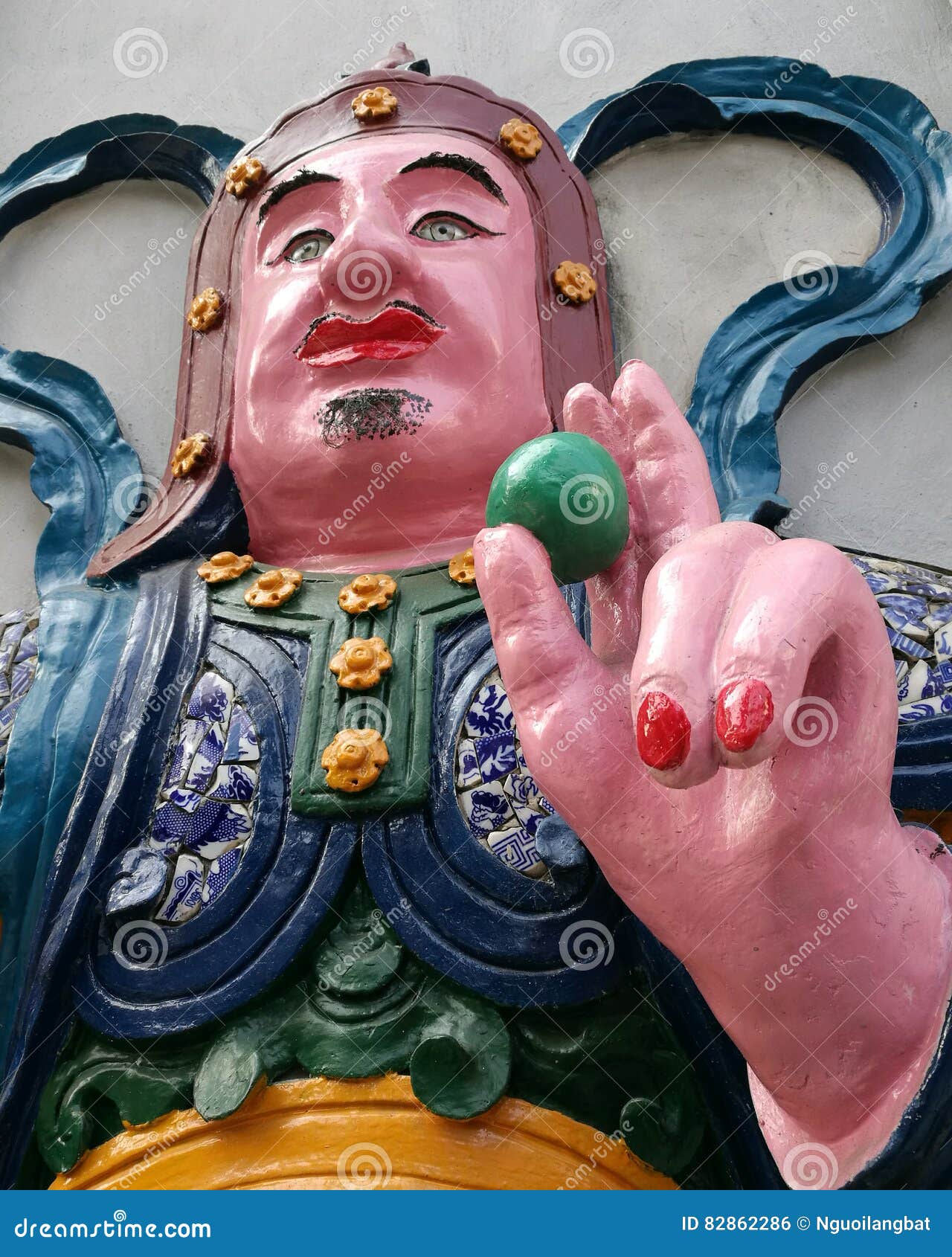 Chinese god statue stock photo. Image of paint, asia - 82862286