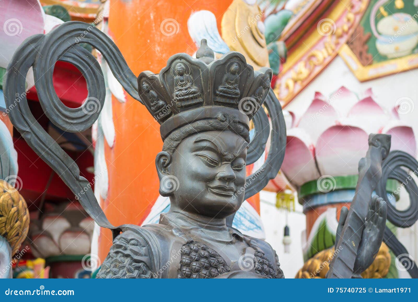 Chinese god statue stock image. Image of divine, asian - 75740725