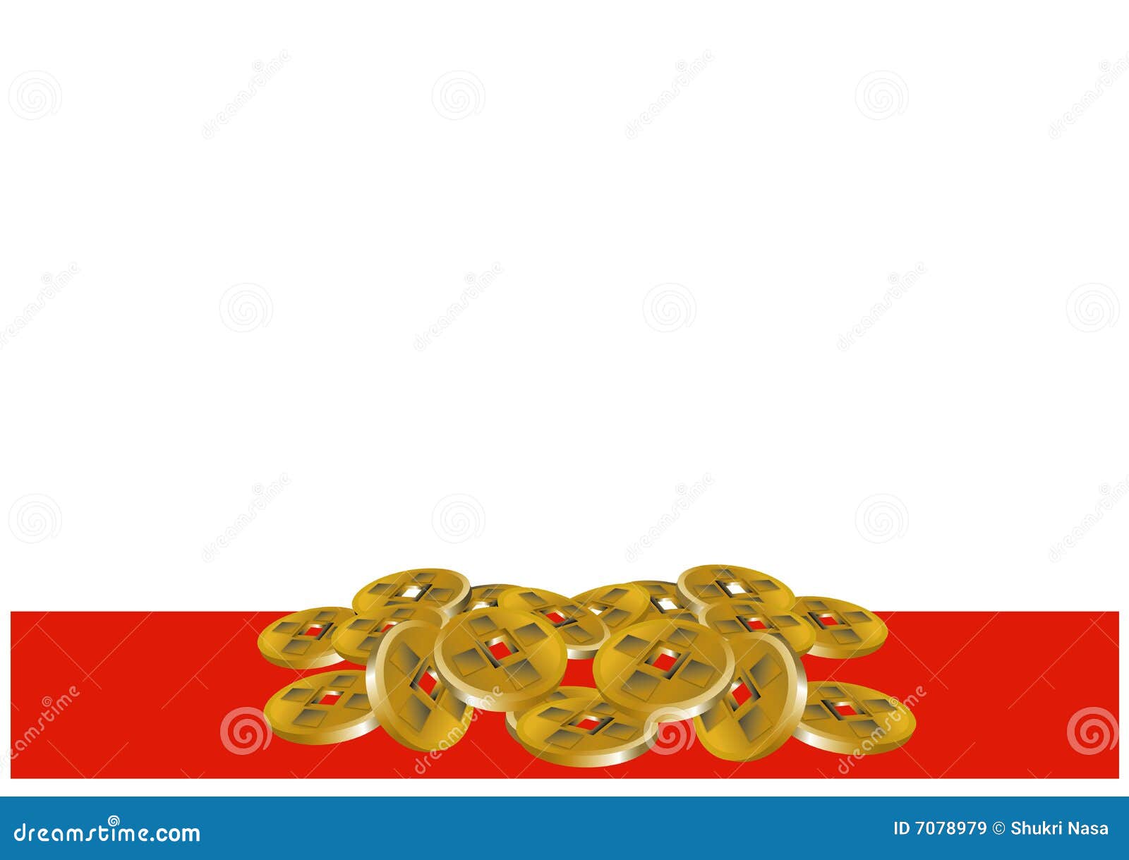 Chinese Gold Coin 3d In Different Angles Of Rotation. Realistic Render ...