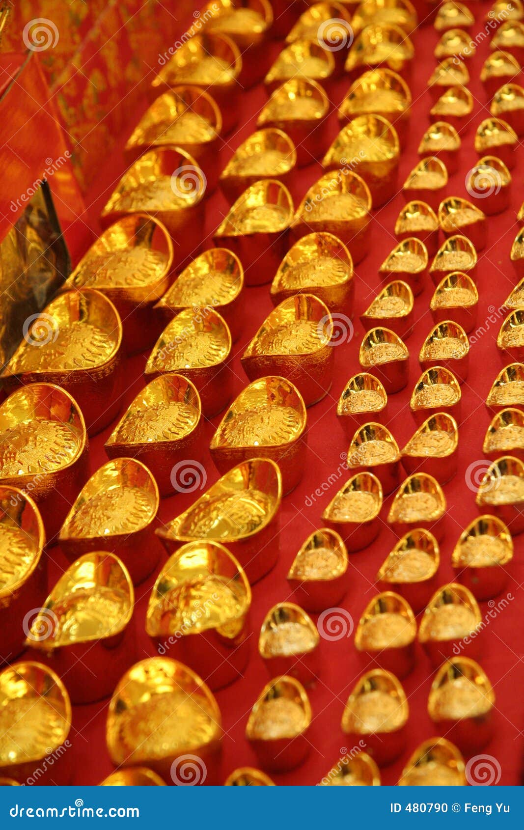 Chinese gold ingot stock photo. Image of money, gold, asian - 480790