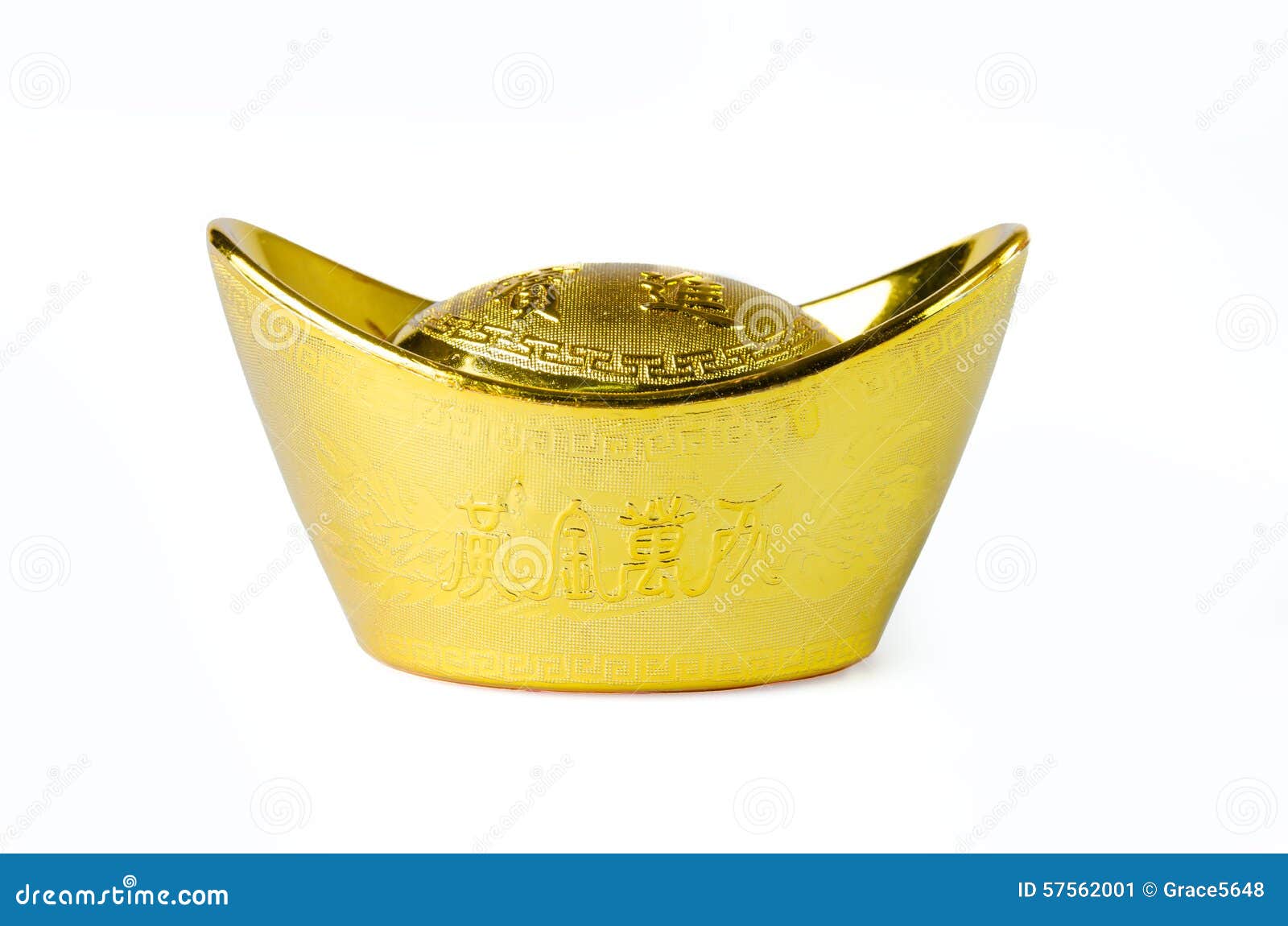 Chinese Gold Ingots Decoration Stock Image - Image of gold, fortune ...