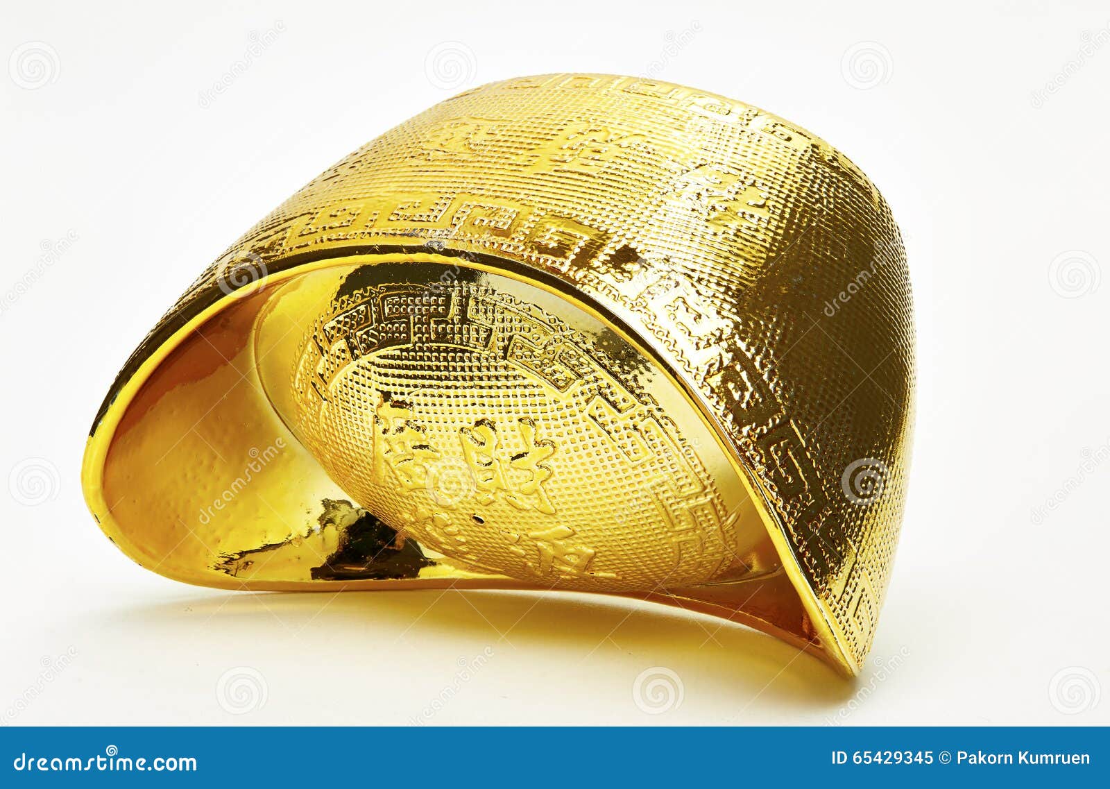 Chinese Gold Ingots Isolated Stock Image - Image of china, background ...
