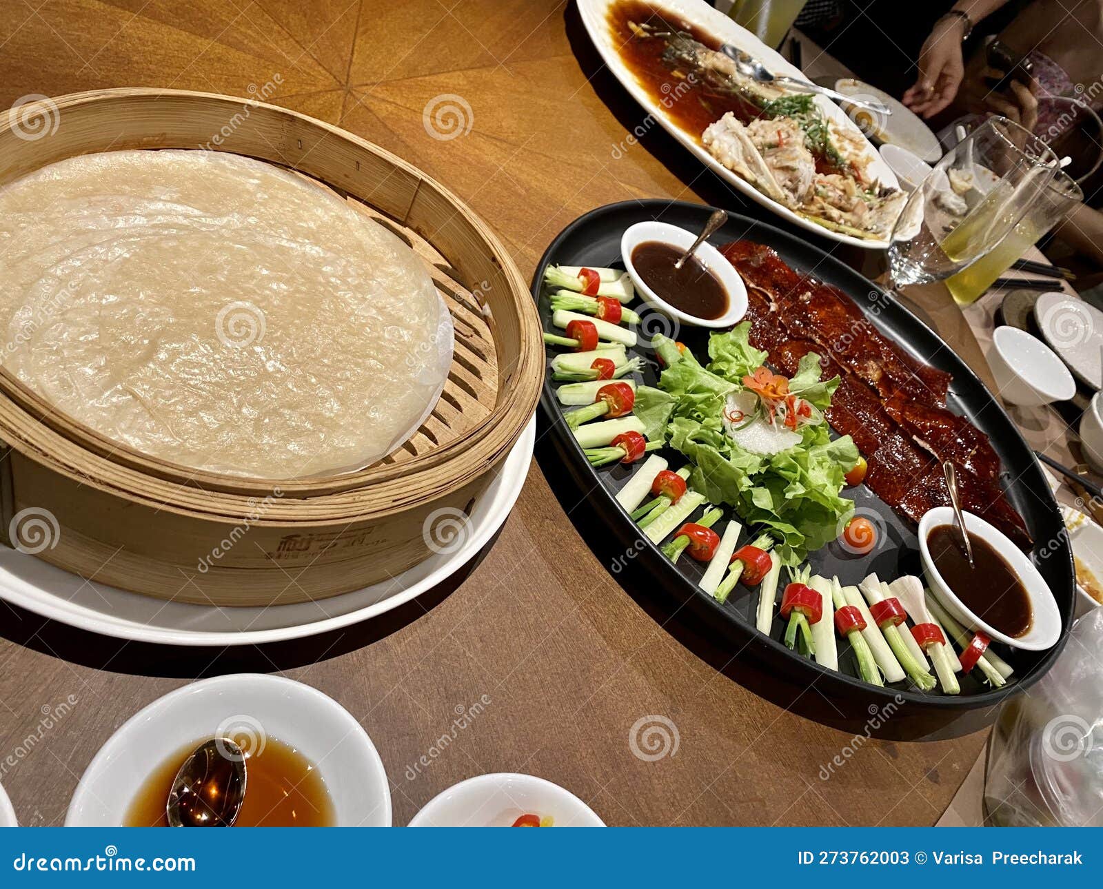 Chinese Grilled duck stock image. Image of style, crispy - 273762003