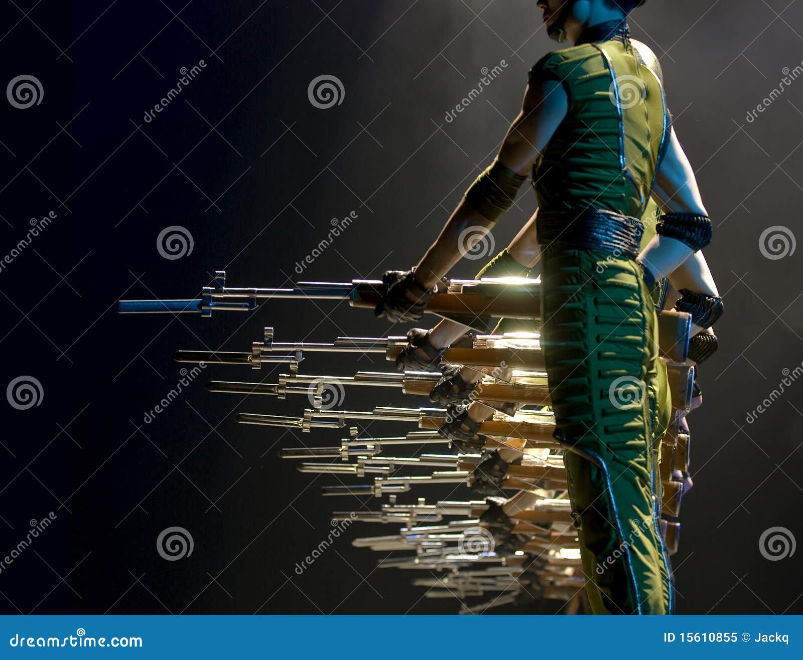 Chinese Group Dance : Soldiers and Gun Editorial Image - Image of ...