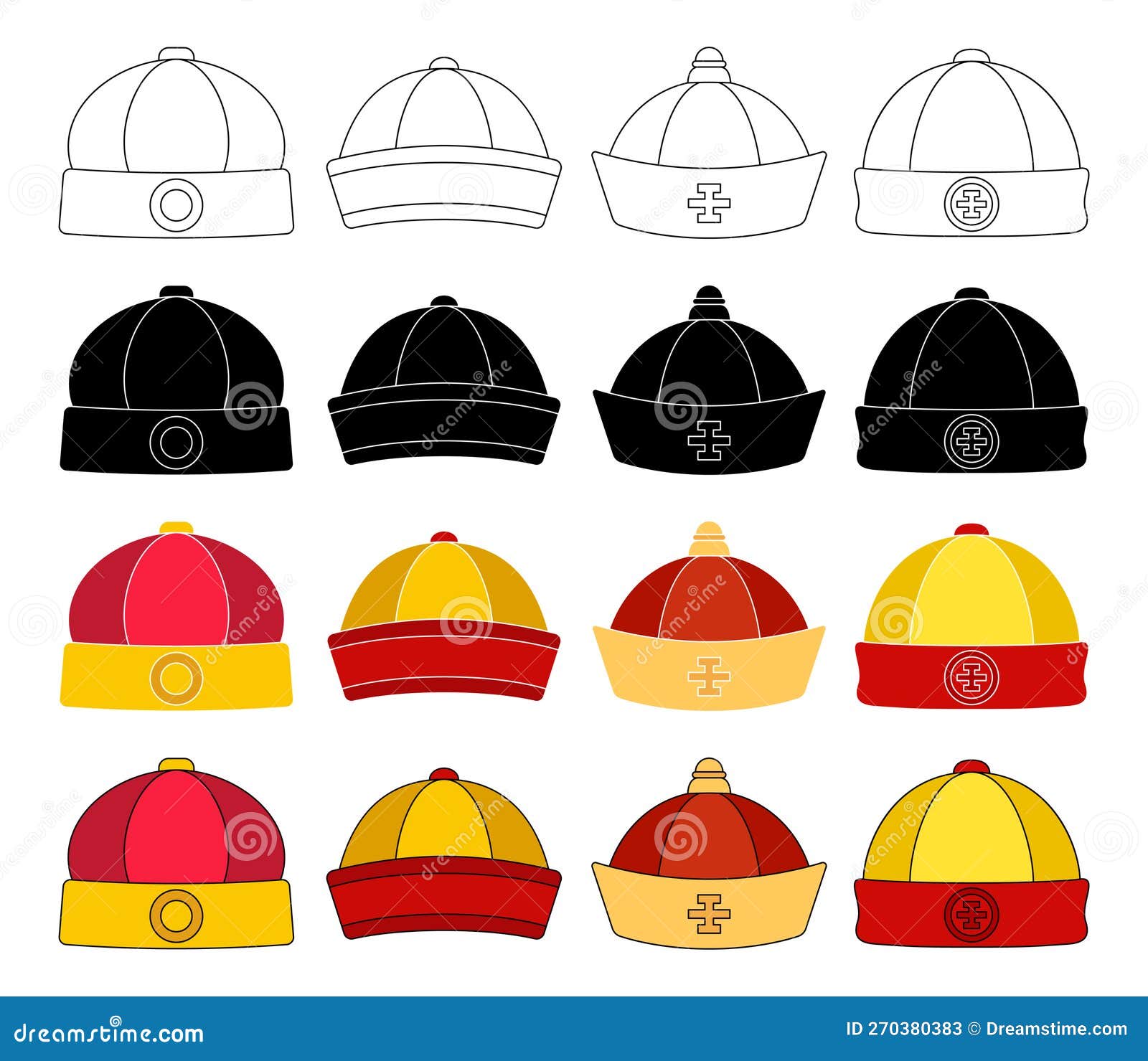 Chinese Hat in Flat Style Isolated Stock Vector - Illustration of ...