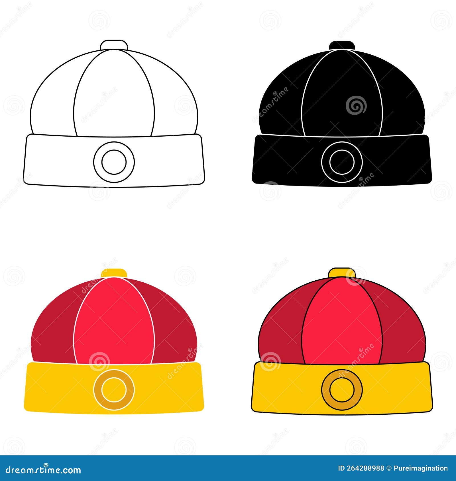Chinese Hat in Flat Style Isolated Stock Vector - Illustration of funny ...