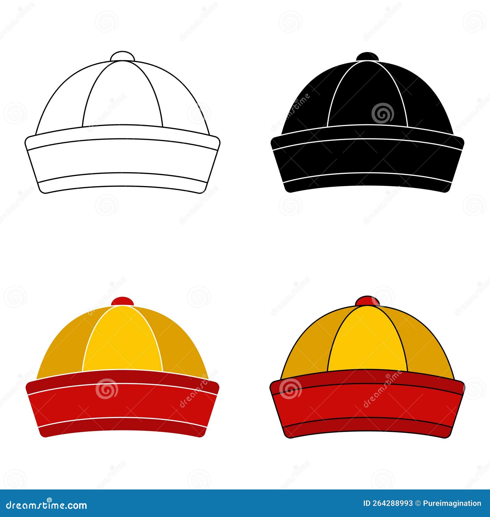 Chinese Hat in Flat Style Isolated Stock Vector - Illustration of ...