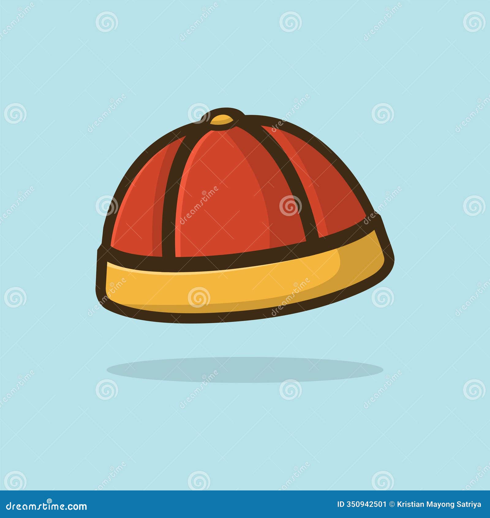 Chinese Hat Vector. Chinese New Year Related Icon Flat Style Design ...