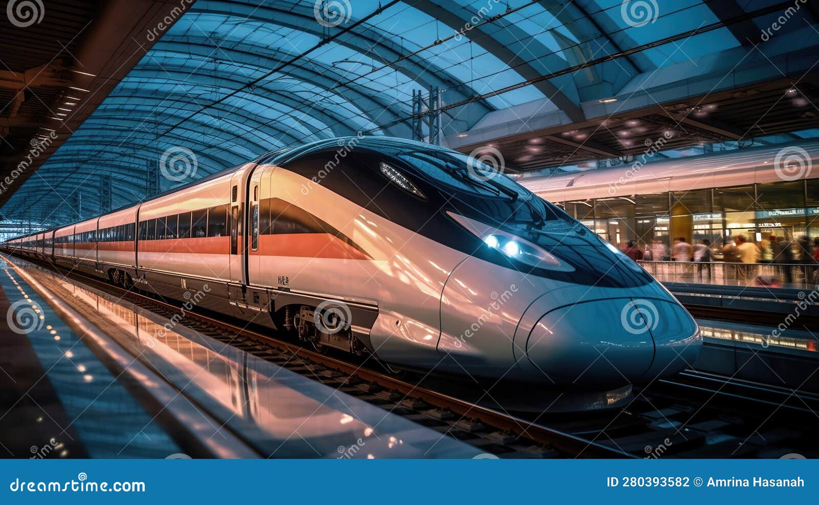 Chinese High-speed Rail. Generative Ai Stock Illustration ...