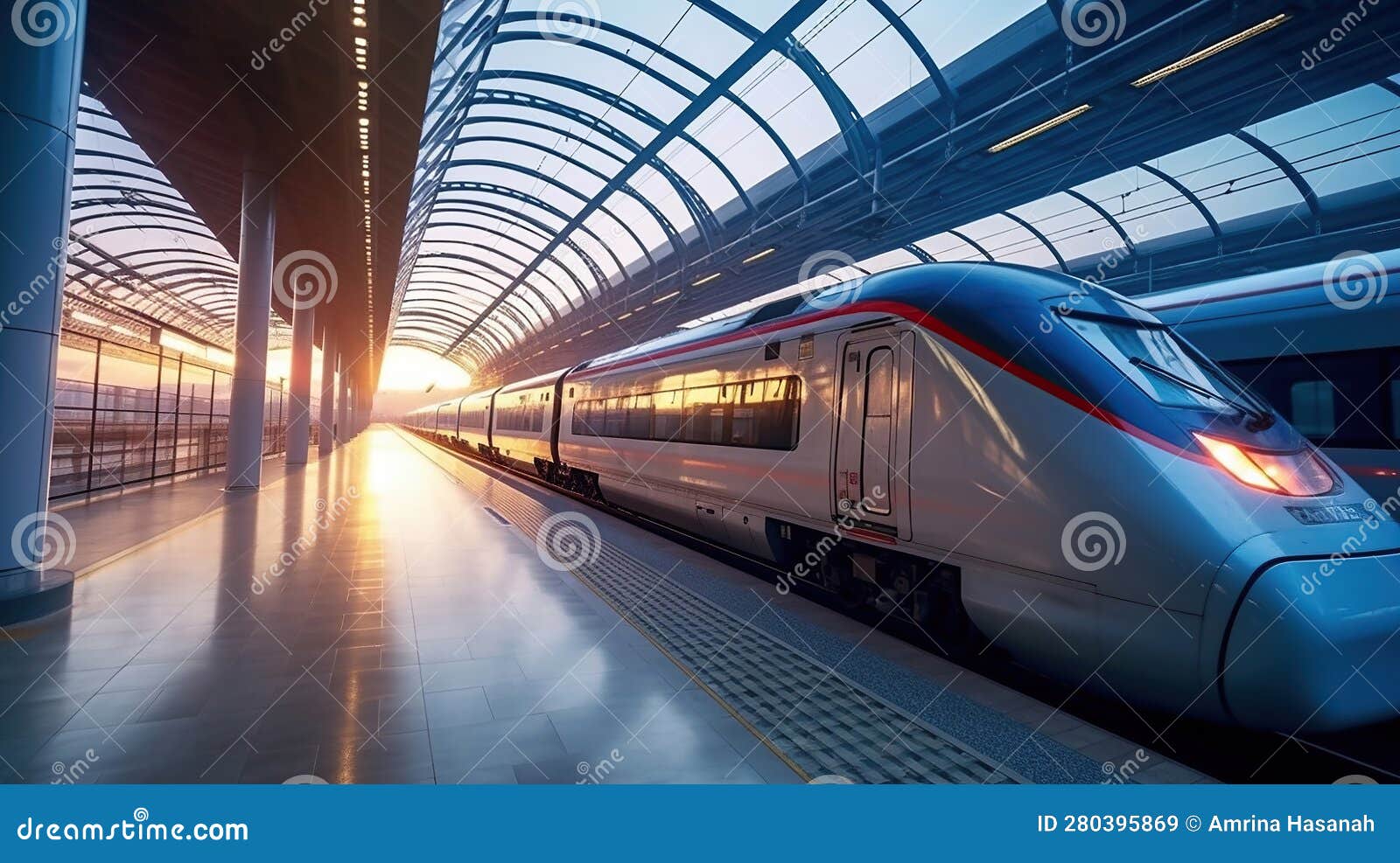 Chinese High-speed Rail. Generative Ai Stock Illustration ...