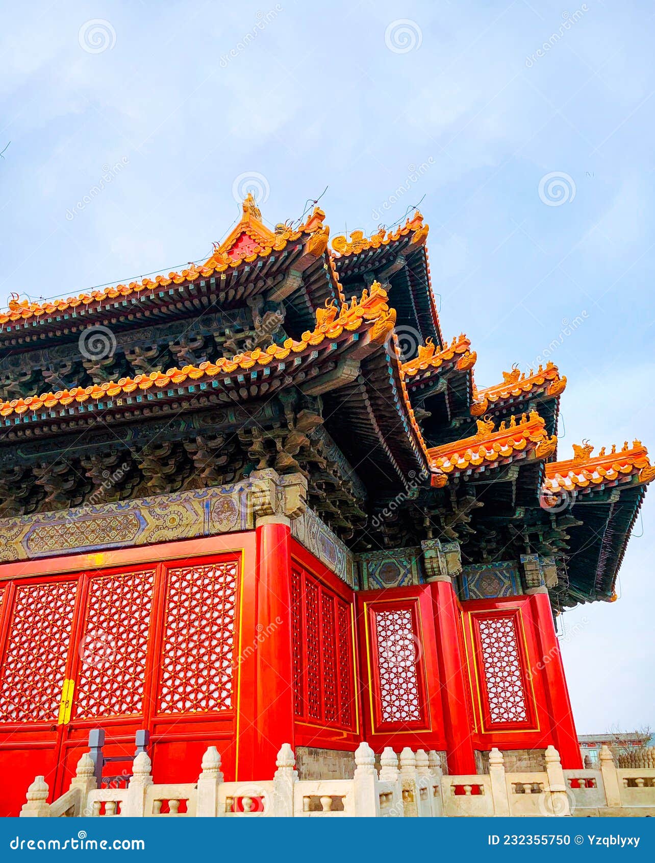 Chinese History Antique Traditional Architecture Stock Photo - Image of ...