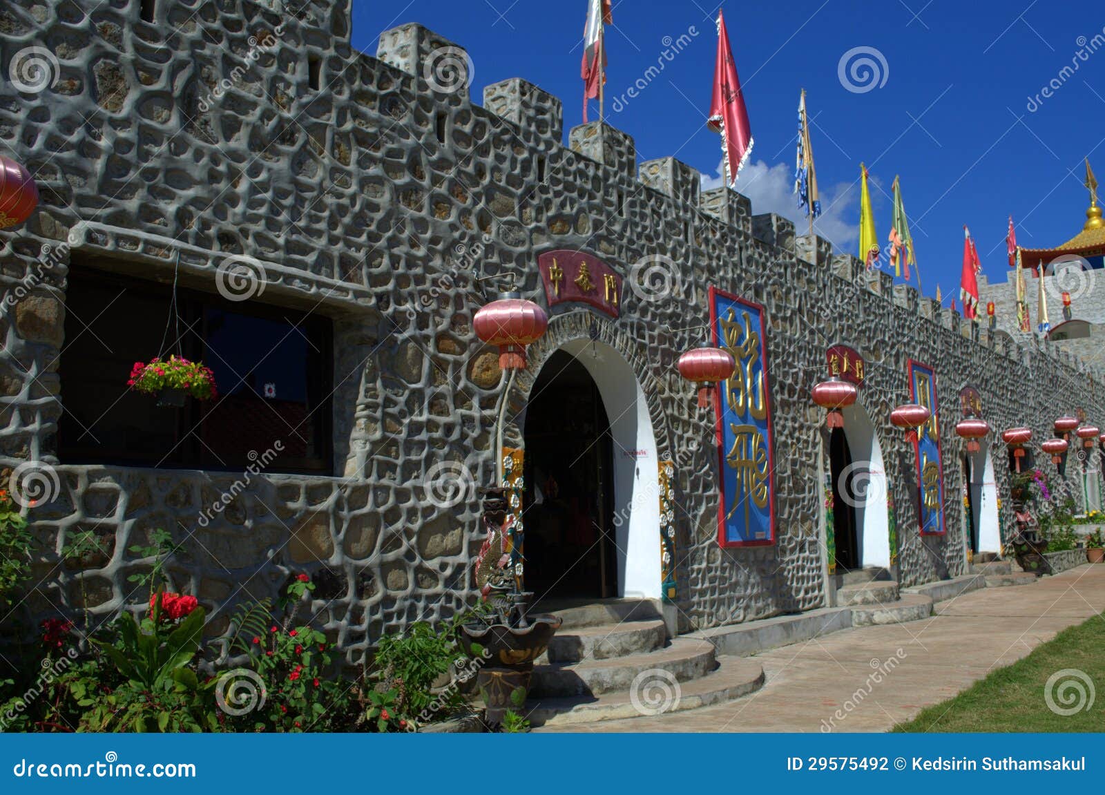 The Chinese home,Pai stock photo. Image of people, rain - 29575492